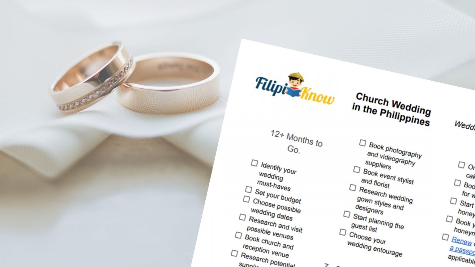Wedding Checklist Philippines 2023 Free Download FilipiKnow