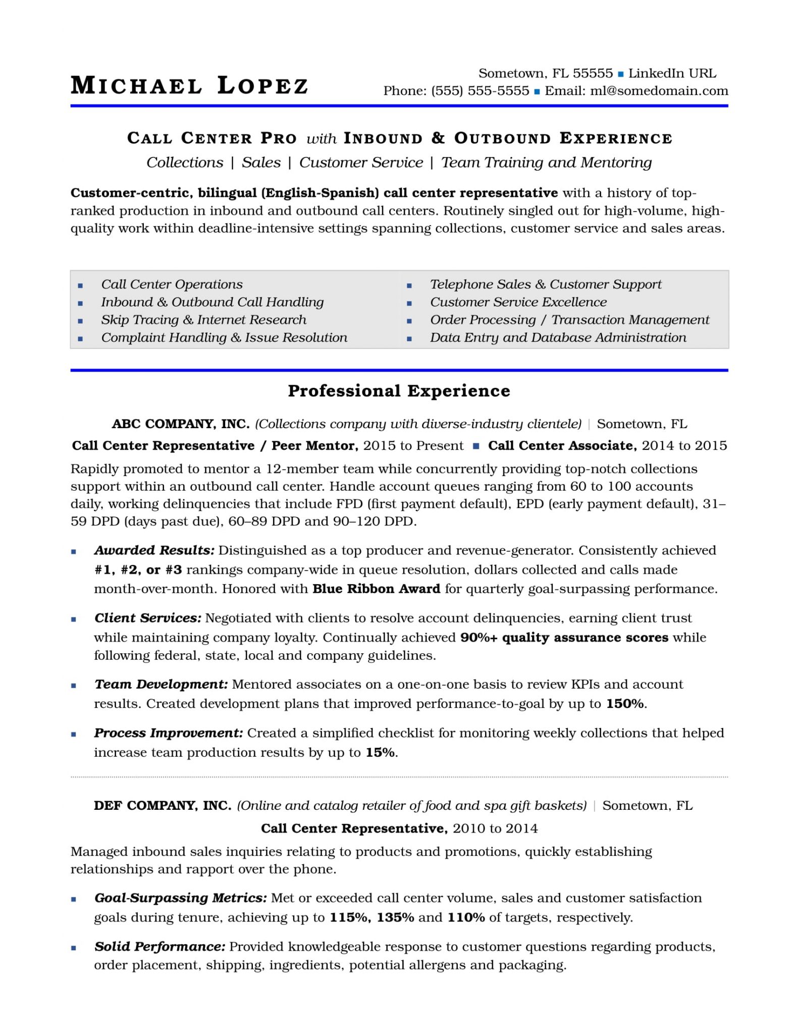 Resume Samples For Call Center Agent In The Philippines FilipiKnow