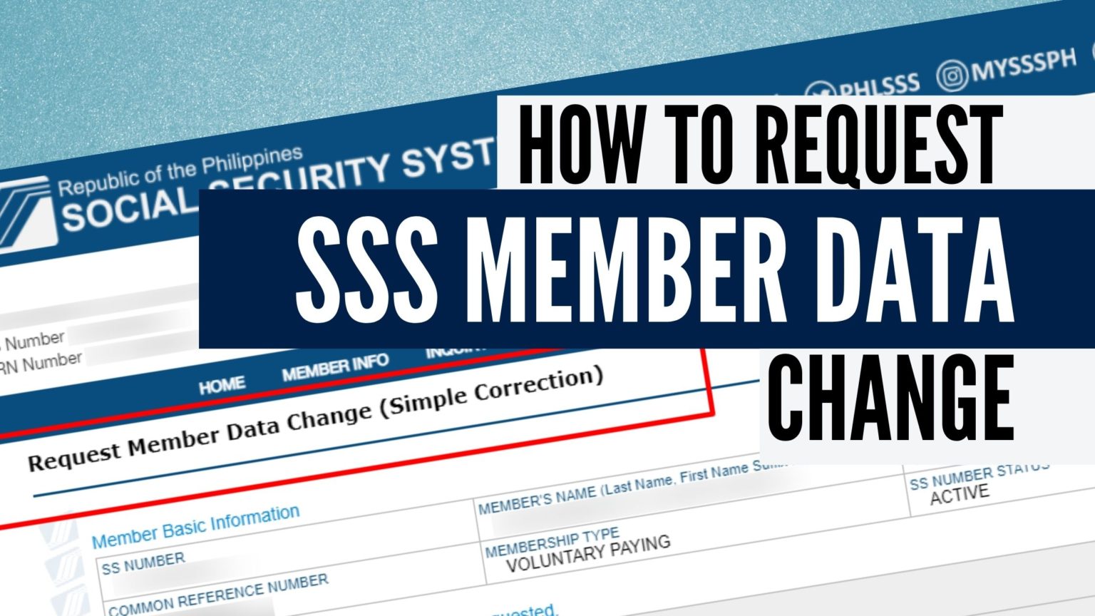 How To Request Member Data Changes In My SSS Complete Guide
