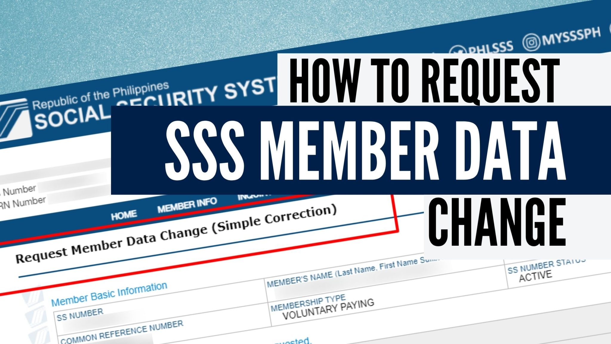 How To Request Member Data Changes In My SSS Complete Guide