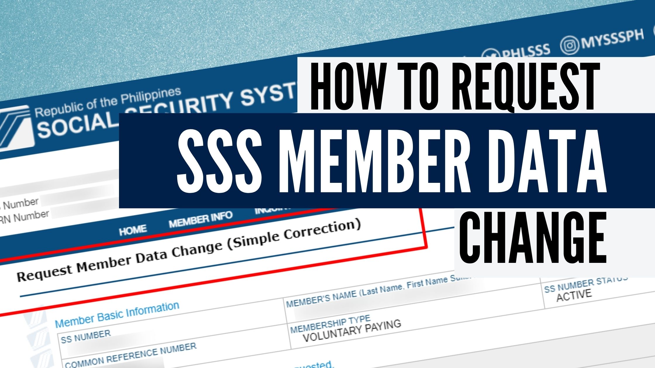 How To Request Member Data Changes In My SSS Complete Guide
