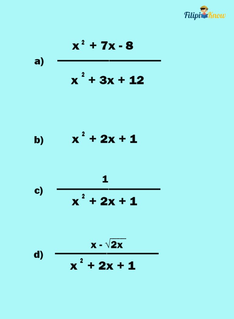Example of Rational Algebraic Expression (With Solution) - FilipiKnow